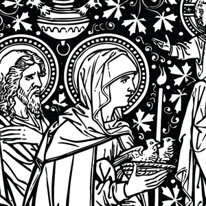 Catholic Line Art, Black and White • Installment #41