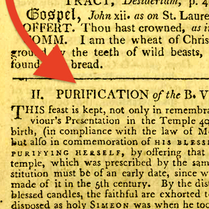 PDF Booklet • Feast of the Purification (2 February)