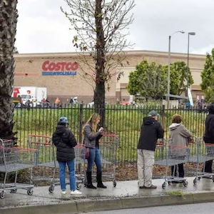 Video (50 seconds) • “Long Lines At California Costco”