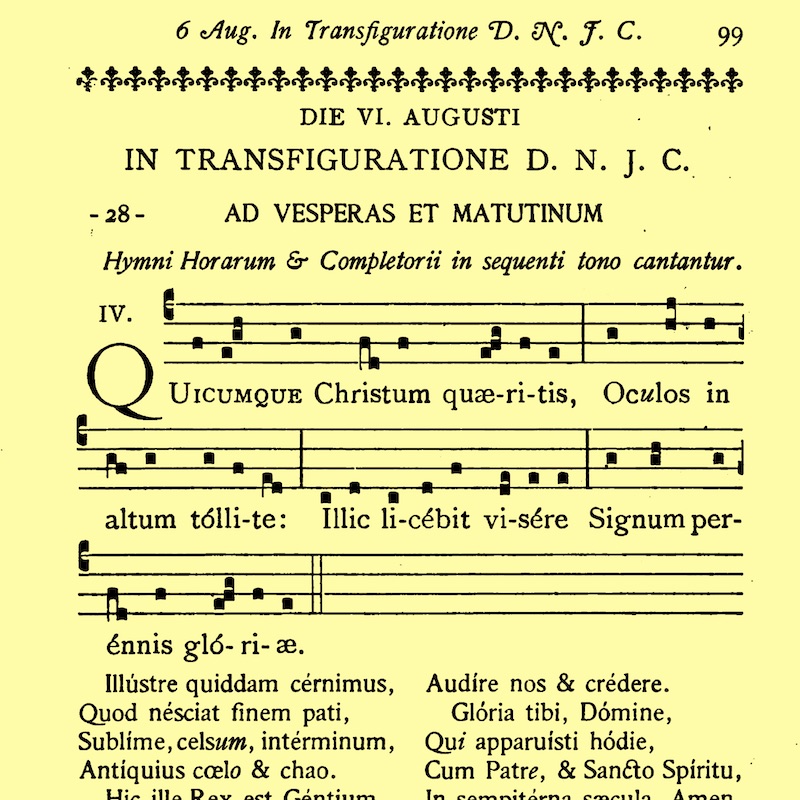 Hymn For The Transfiguration (6 August) • “Recorded During Choir Rehearsal”
