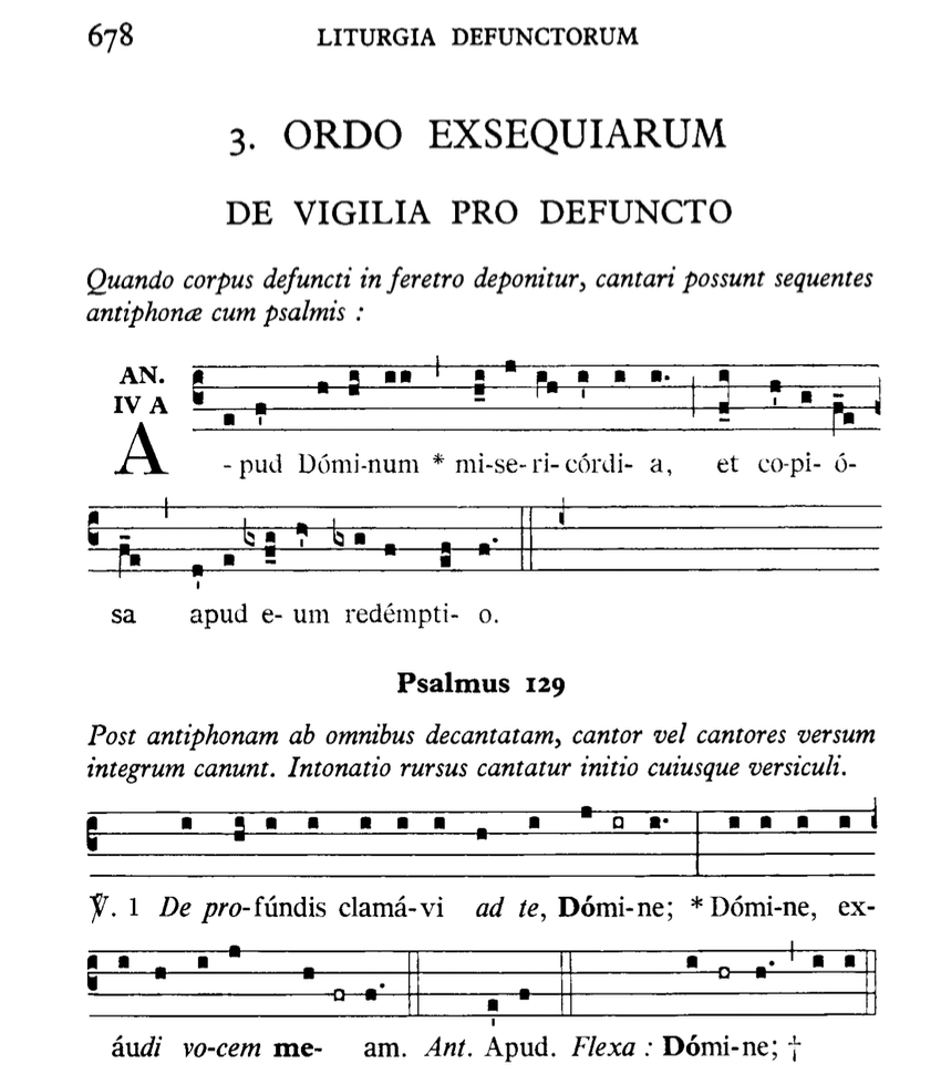 The Funeral Rites of the Graduale Romanum